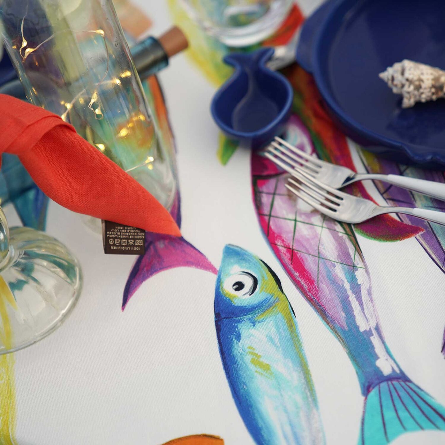 TABLECOTHS POISSON BLEU - TABLE AND KITCHEN | TTT